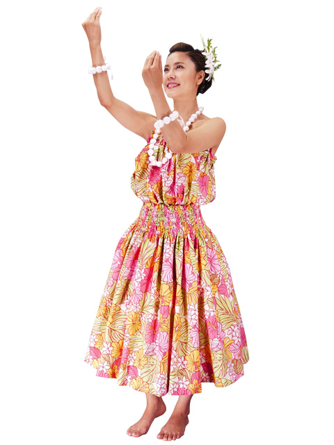 Hula Tube Top & Pa'u Set-Up / Hibiscus / Pink / G2189pi-hulaohana