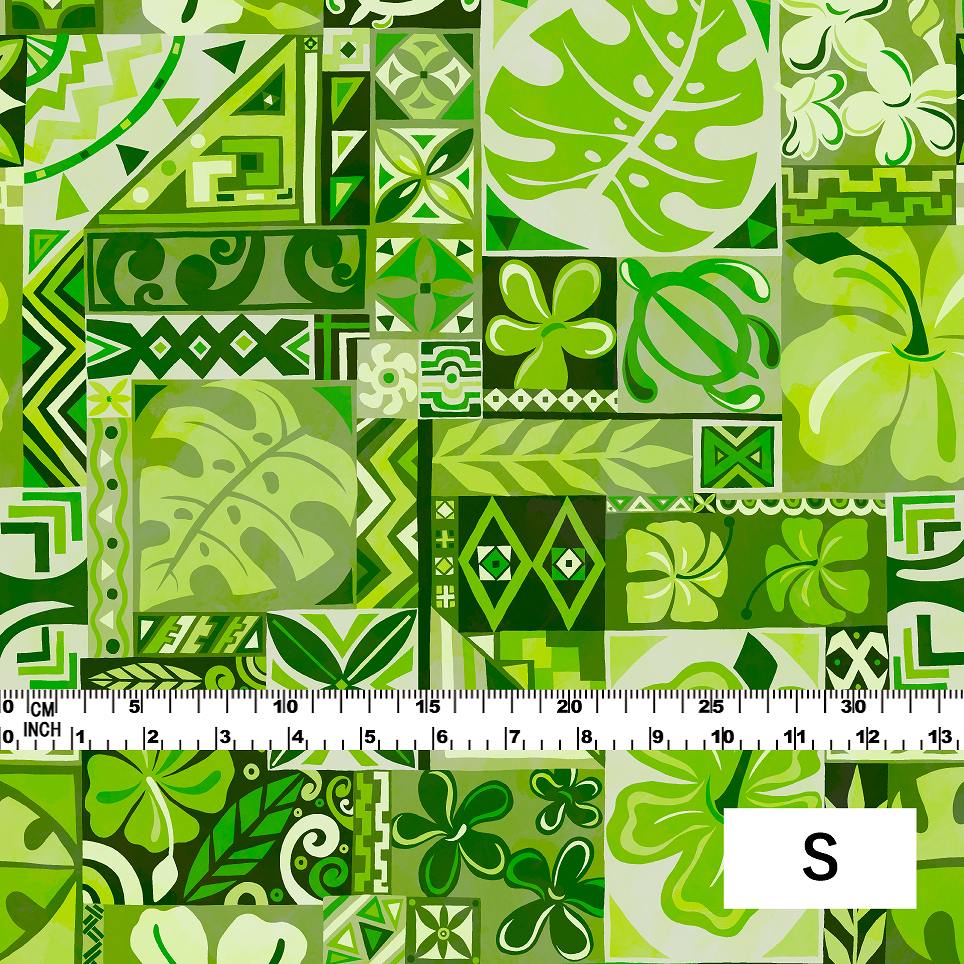 Hula Fabric / Square Design / JKH-626-GR-hulaohana