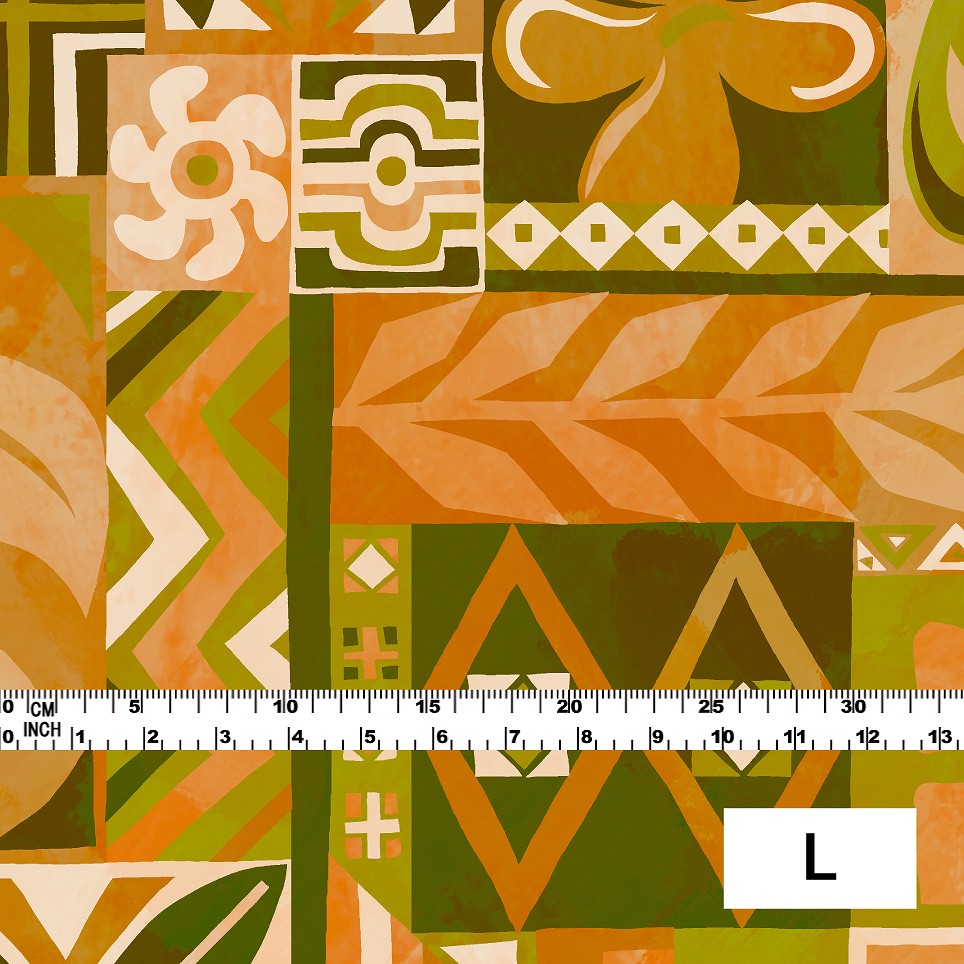 Hula Fabric / Square Design / JKH-626-YE-hulaohana